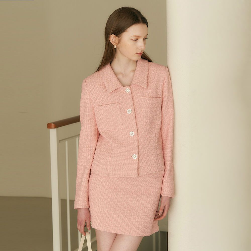 Ella two pocket tweed set up - pink - 감도 깊은 취향 셀렉트샵 29CM