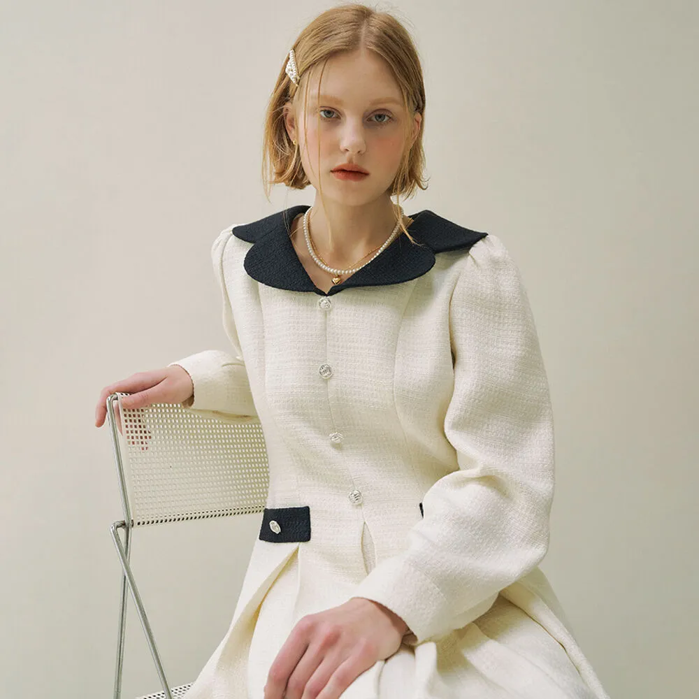 OLIVIA TWEED BUTTON DRESS - IVORY - 감도 깊은 취향 셀렉트샵 29CM