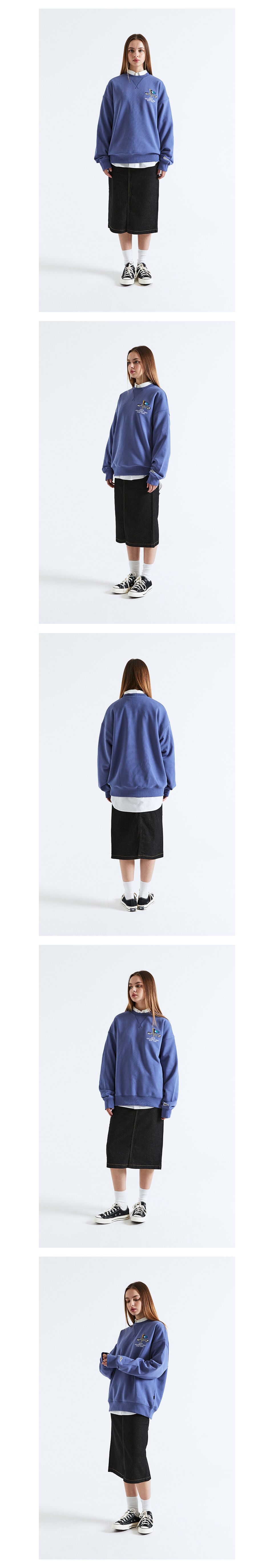 CU CREW TEAM LOGO EMB TERRY SWEATSHIRTS 크라운블루 - 감도 깊은 취향 셀렉트샵 29CM