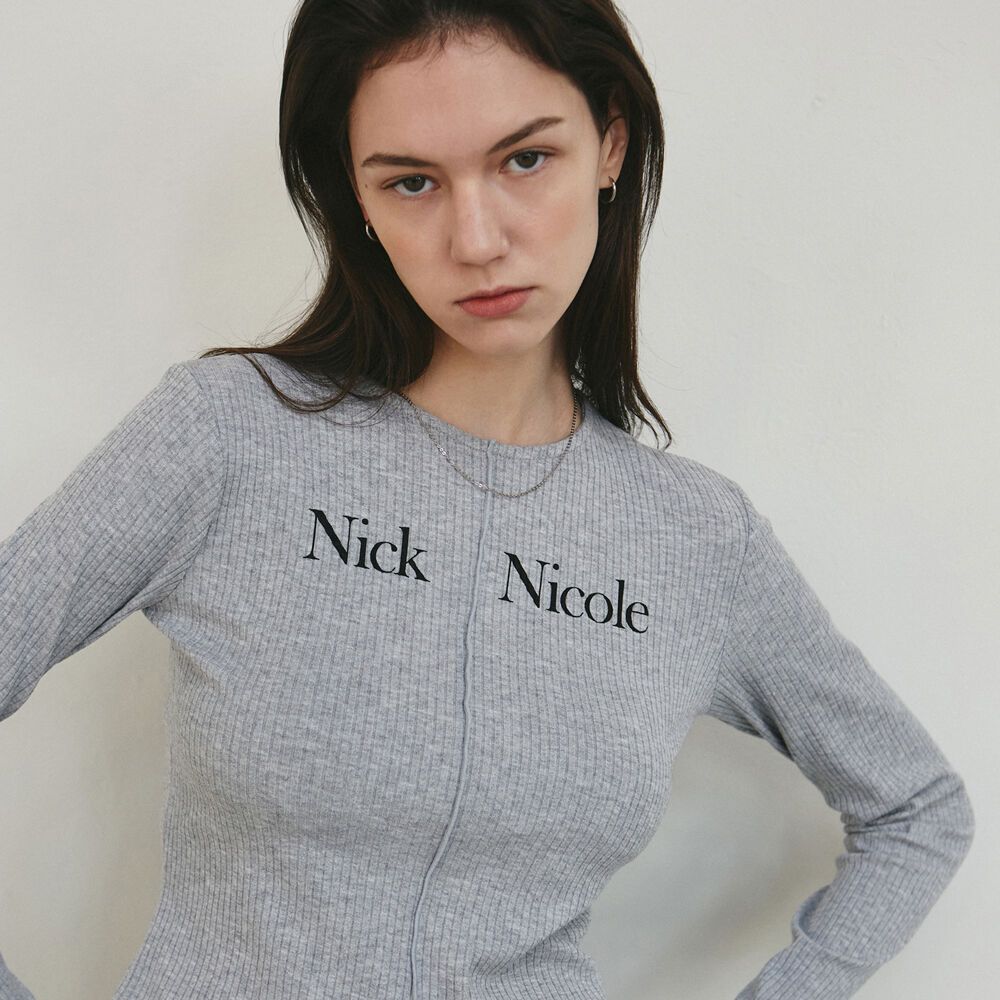 NICOLE SIGNATURE SLIM KNIT_GRAY - 감도 깊은 취향 셀렉트샵 29CM