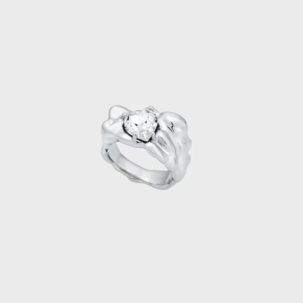 NO.324 [SILVER] GEOMETRY HEART RING - 감도 깊은 취향 셀렉트샵 29CM