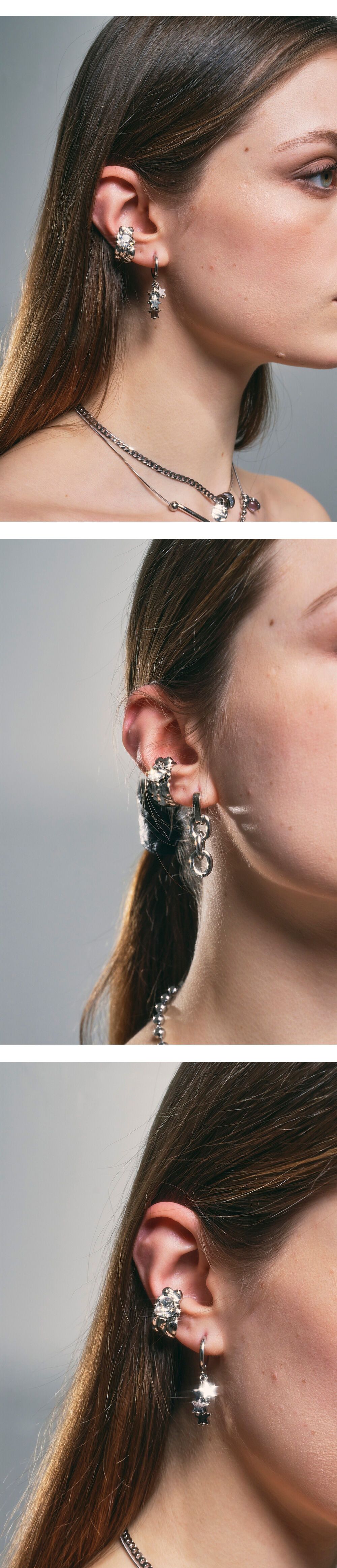 no.317 GEOMETRY HEART earcuff silver - 감도 깊은 취향 셀렉트샵 29CM