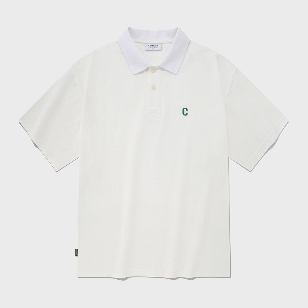 [23SS] C 로고 카라 티셔츠 - 화이트 - 감도 깊은 취향 셀렉트샵 29CM