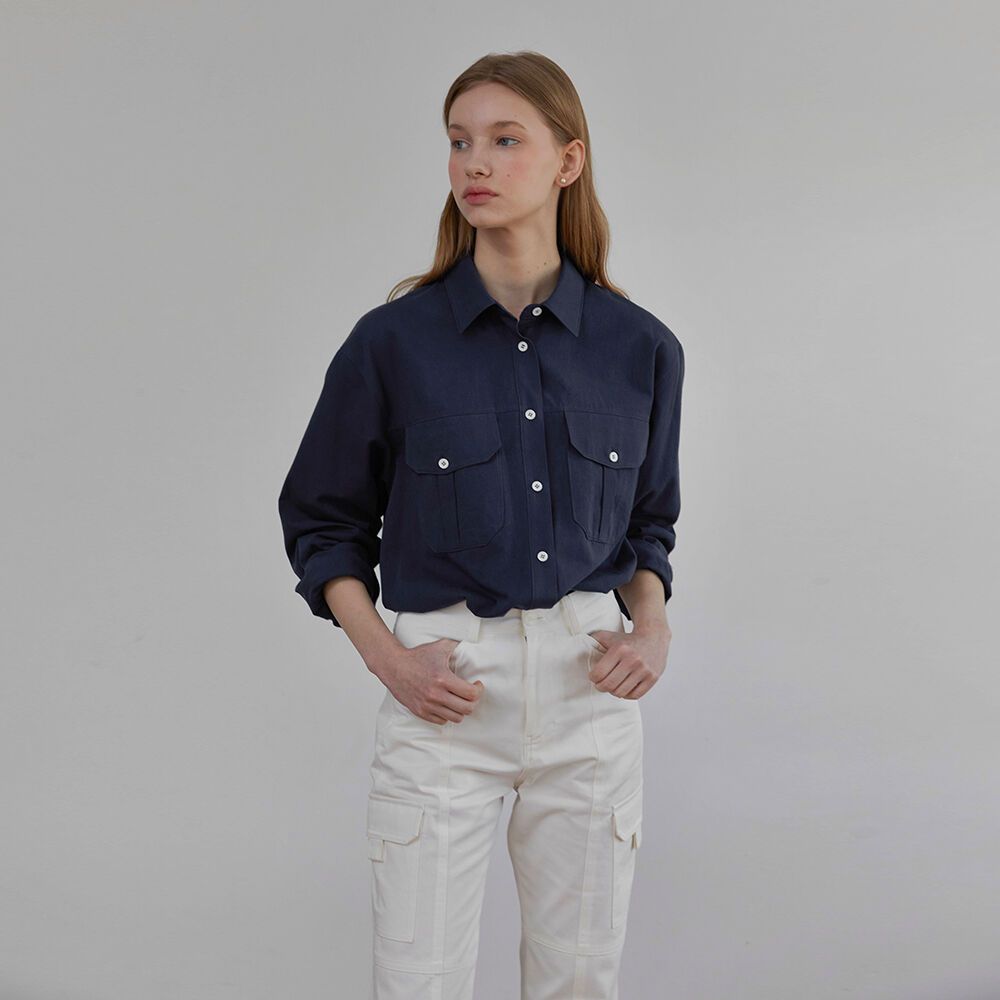 Dria pocket shirt - Navy - 감도 깊은 취향 셀렉트샵 29CM