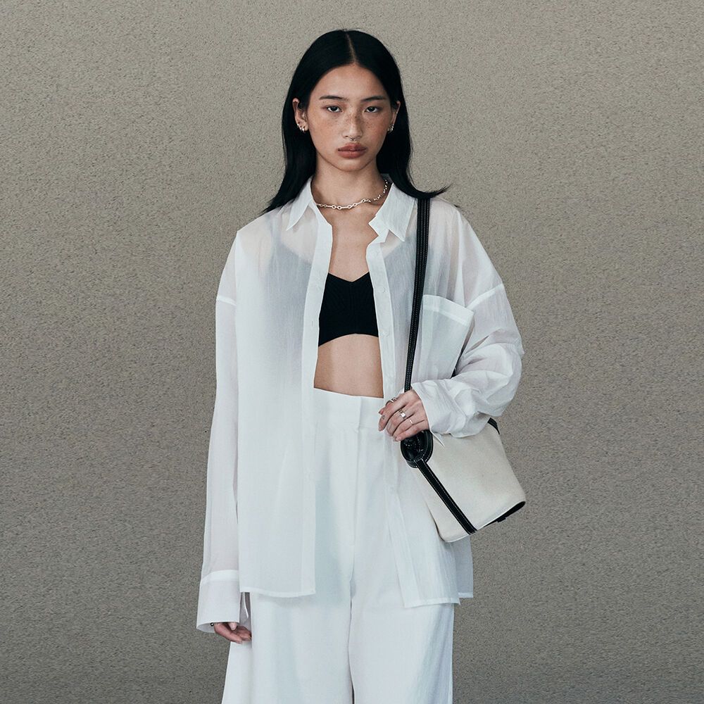 Basic Loose Fit Llight Shirts (White) - 감도 깊은 취향 셀렉트샵 29CM