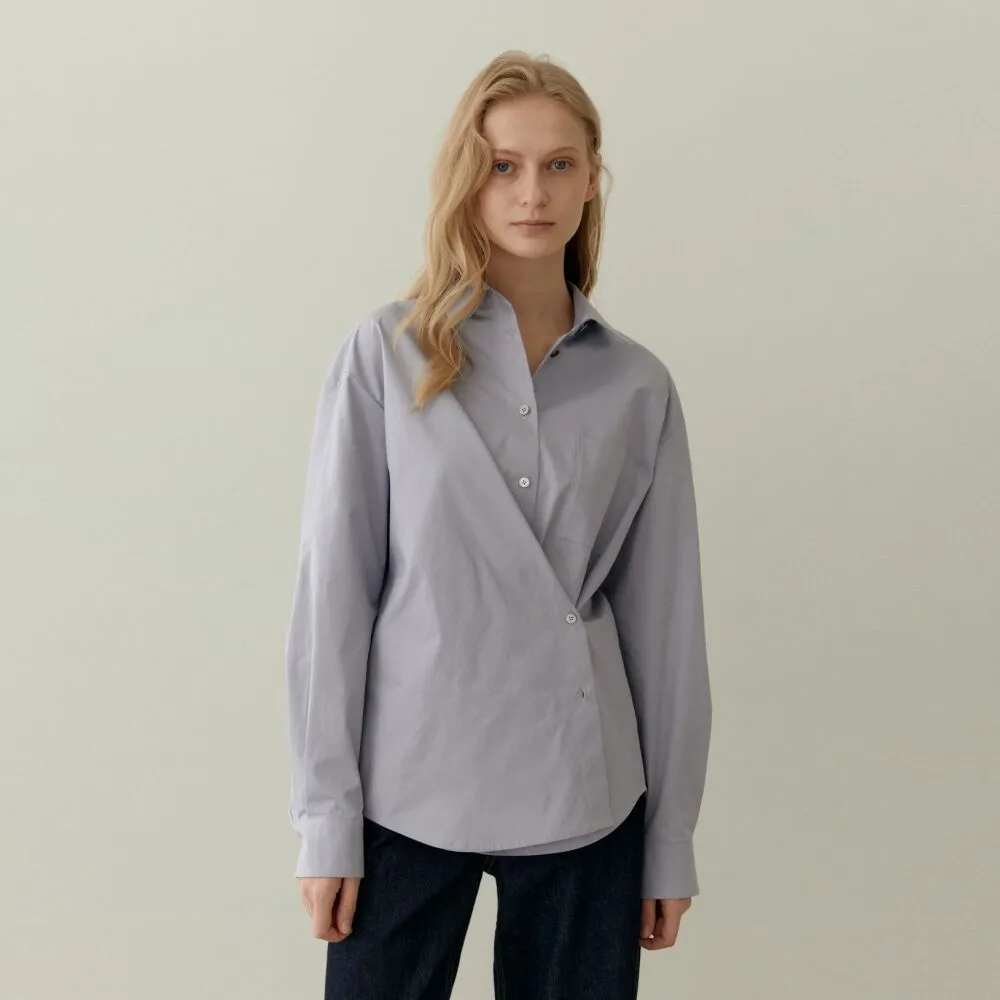 TWO WAY OVERLAP SHIRT LILAC - 감도 깊은 취향 셀렉트샵 29CM