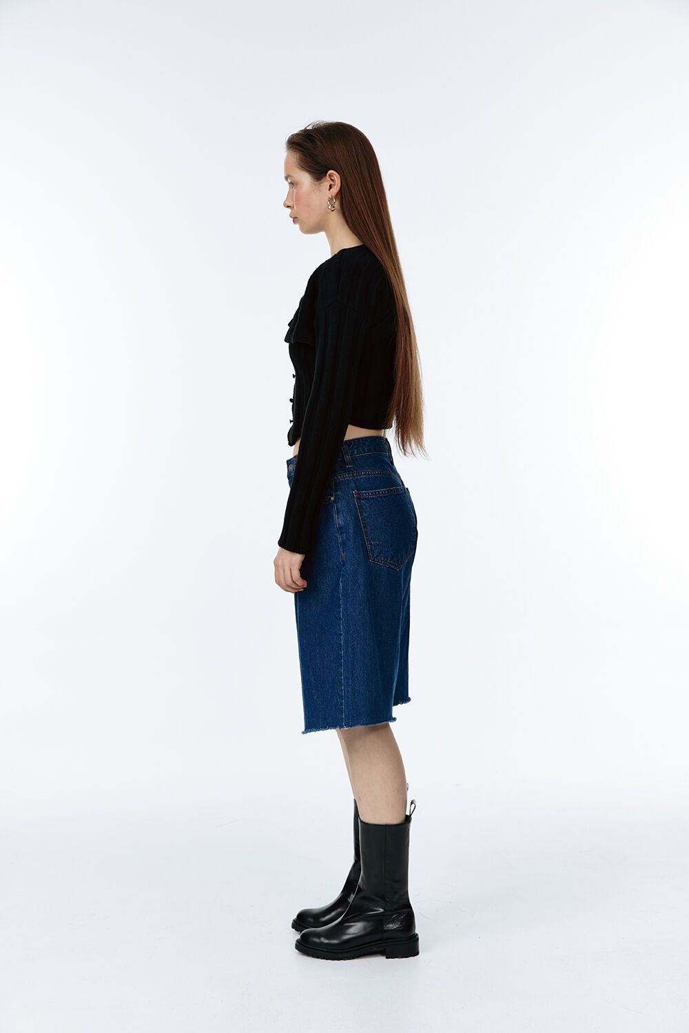 RIBBED MINI BOLERO CARDIGAN [BLACK] - 감도 깊은 취향 셀렉트샵 29CM