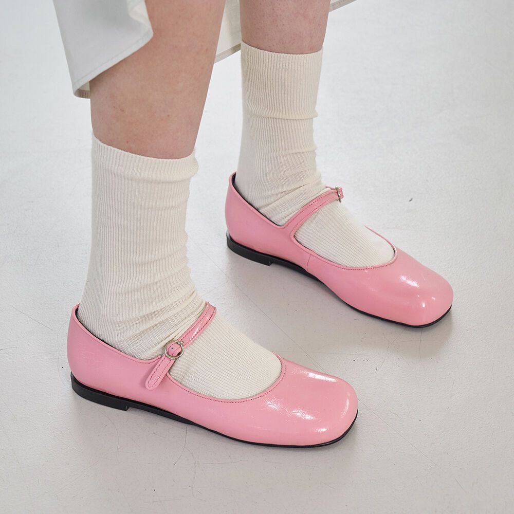 [blanc sur blanc] Lua Mary Jane Flats Pink - 감도 깊은 취향 셀렉트샵 29CM