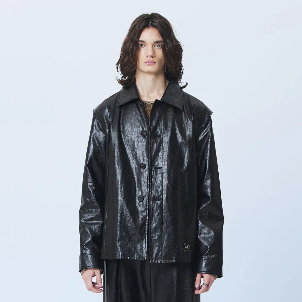 (Set-up)Liverty Leather Shoulder Flash shirket - BLACK - 감도 깊은 취향 셀렉트샵 29CM