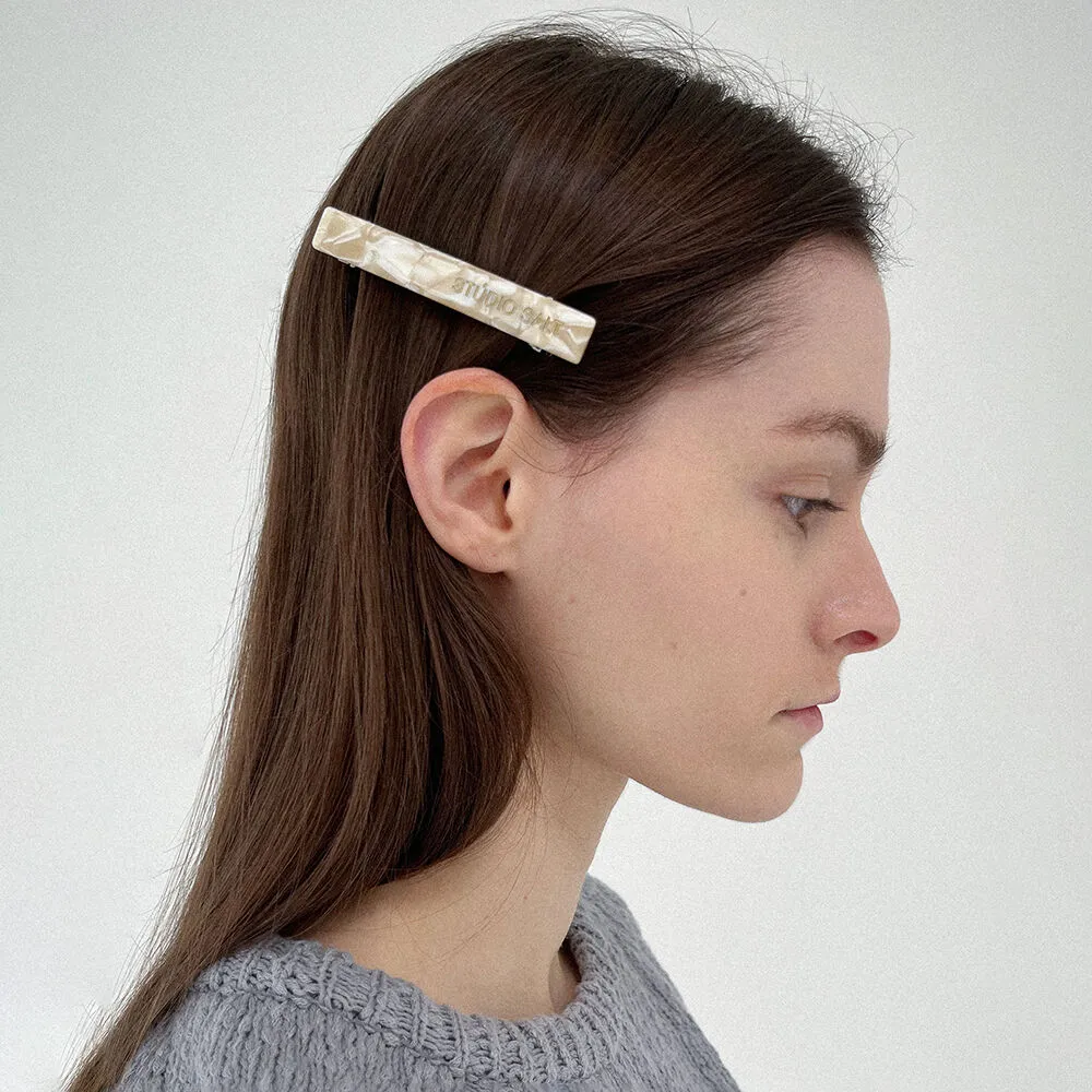 [23 SPRING][SALT Label] CLASSIC SQUARE HAIRPIN_BEIGE - 감도 깊은 취향 셀렉트샵 29CM