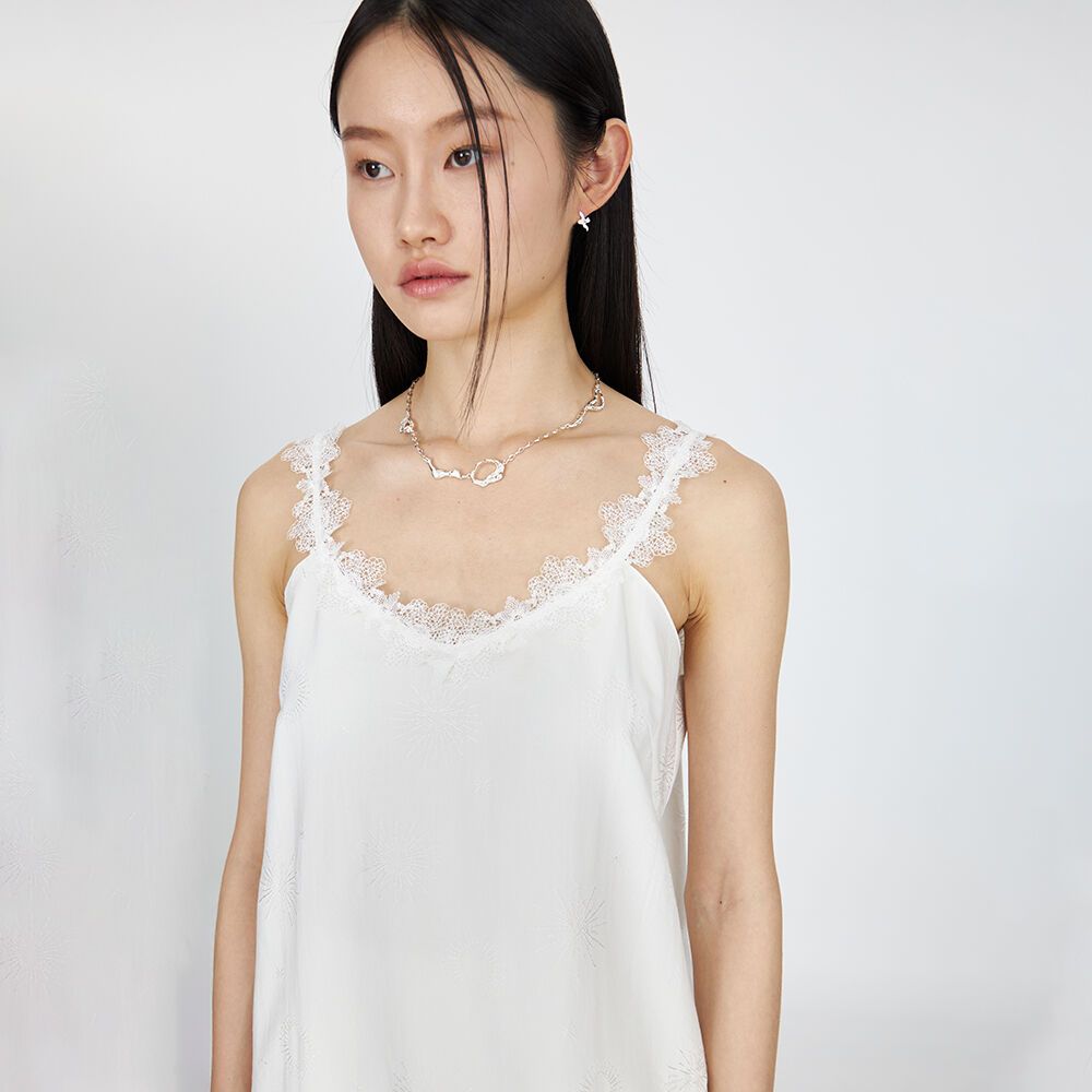 23SS Lace-Trimmed Slip Dress White Jacquard - 감도 깊은 취향 셀렉트샵 29CM