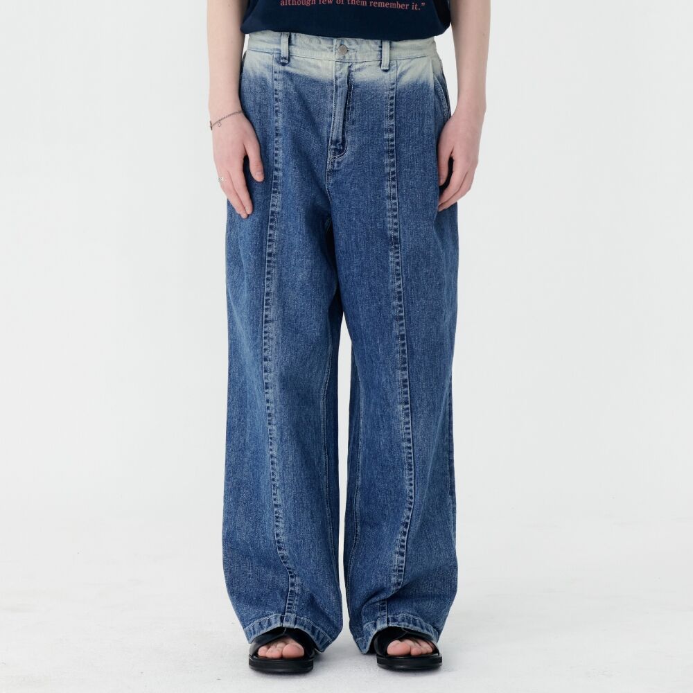 (Set-up)Gradation Washing Wide Denim - BLUE - 감도 깊은 취향 셀렉트샵 29CM