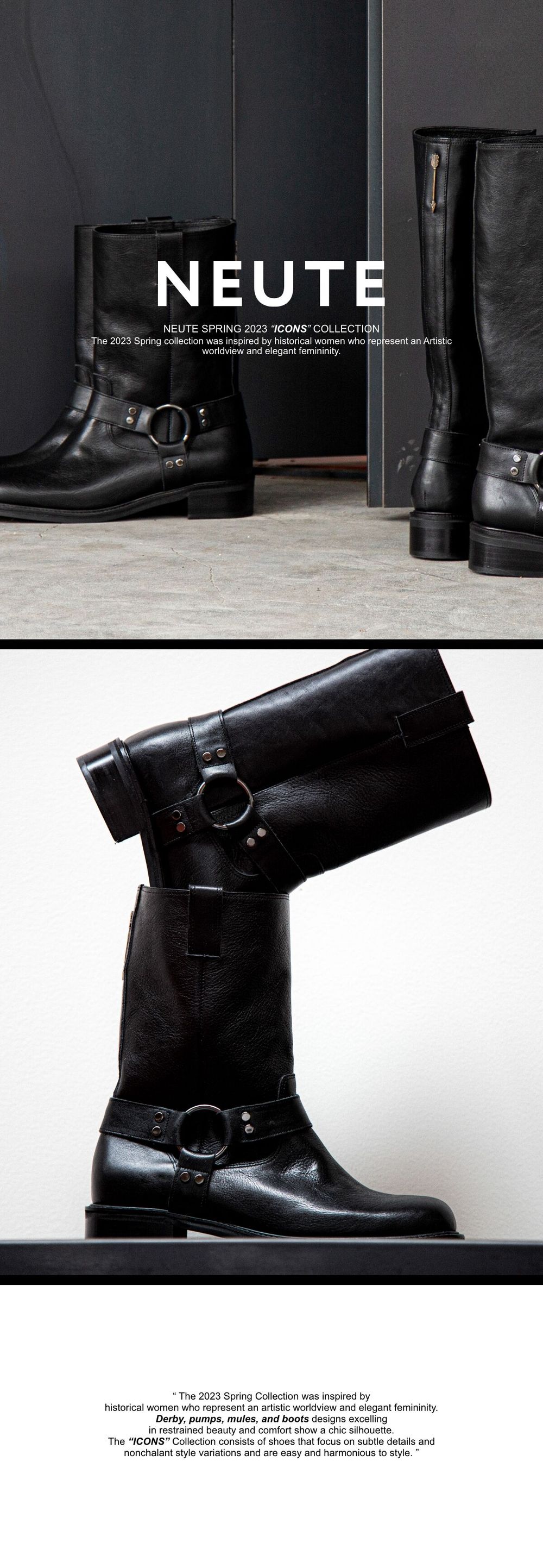 45mm Trinity Motorcycle Half Boots (BLACK) - 감도 깊은 취향 셀렉트샵 29CM