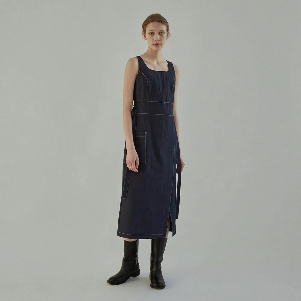Squareneck Wrap Dress_Deep Navy - 감도 깊은 취향 셀렉트샵 29CM