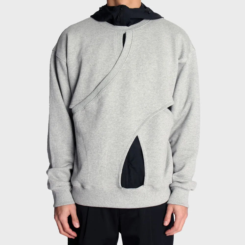 DOUBLE LAYERED SLIT SWEATSHIRT (GREY) - 감도 깊은 취향 셀렉트샵 29CM