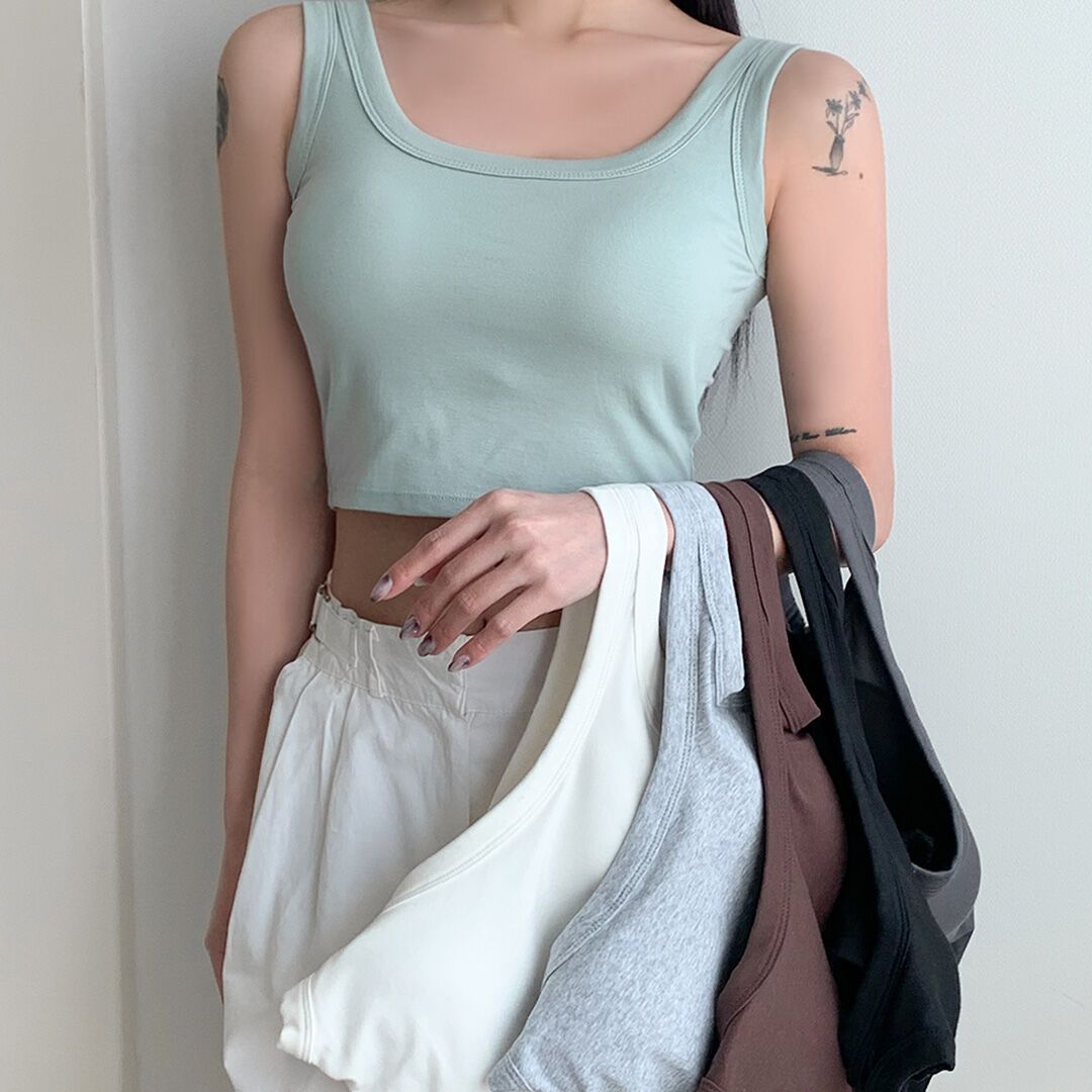 비침없는 캡내장 크롭 레이어드 나시탑 6color - 감도 깊은 취향 셀렉트샵 29CM