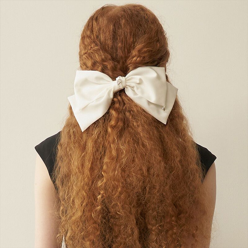 Matt Point Hair Ribbon-White - 감도 깊은 취향 셀렉트샵 29CM