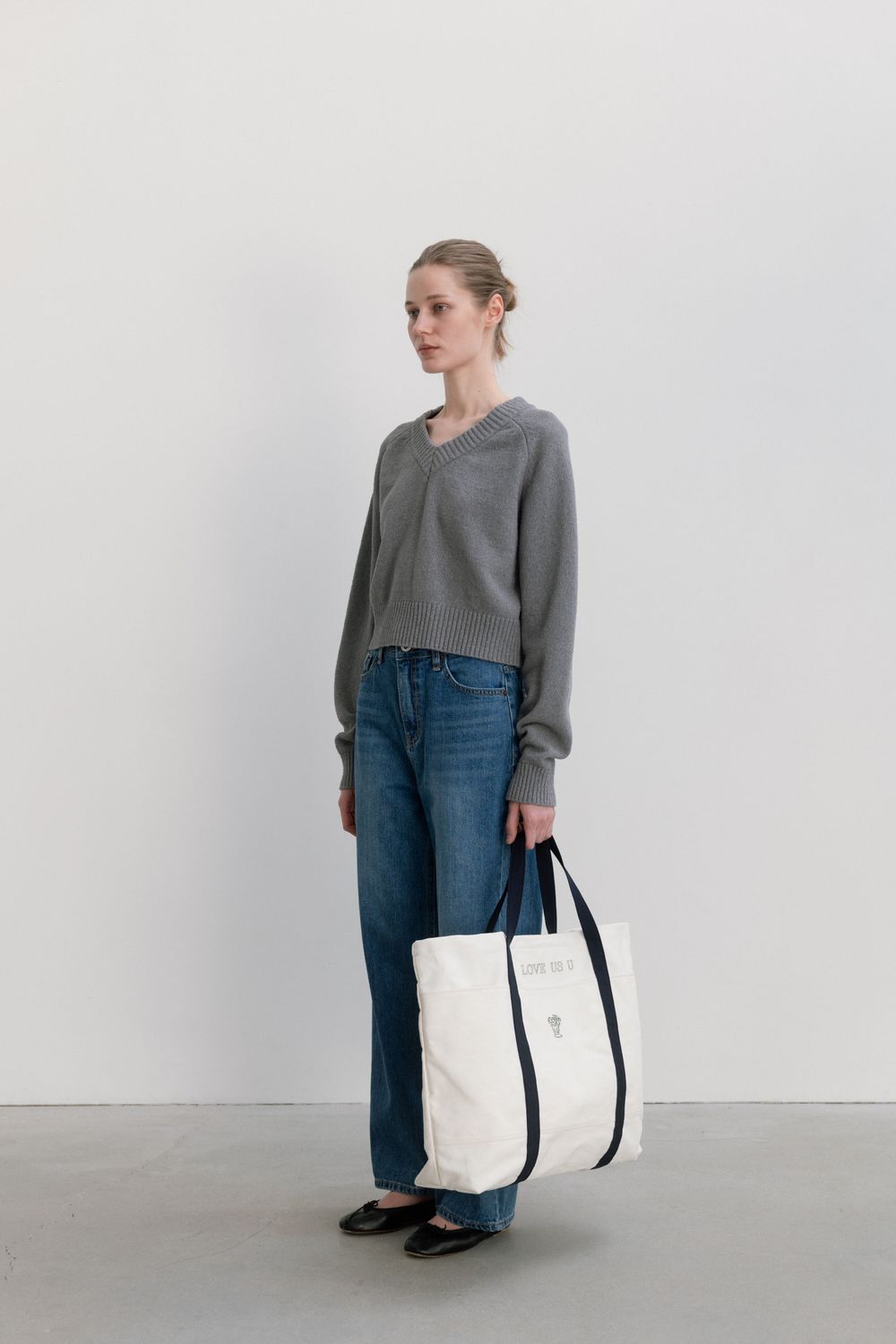 LOVE USU cotton campus bag (Ivory) - 감도 깊은 취향 셀렉트샵 29CM