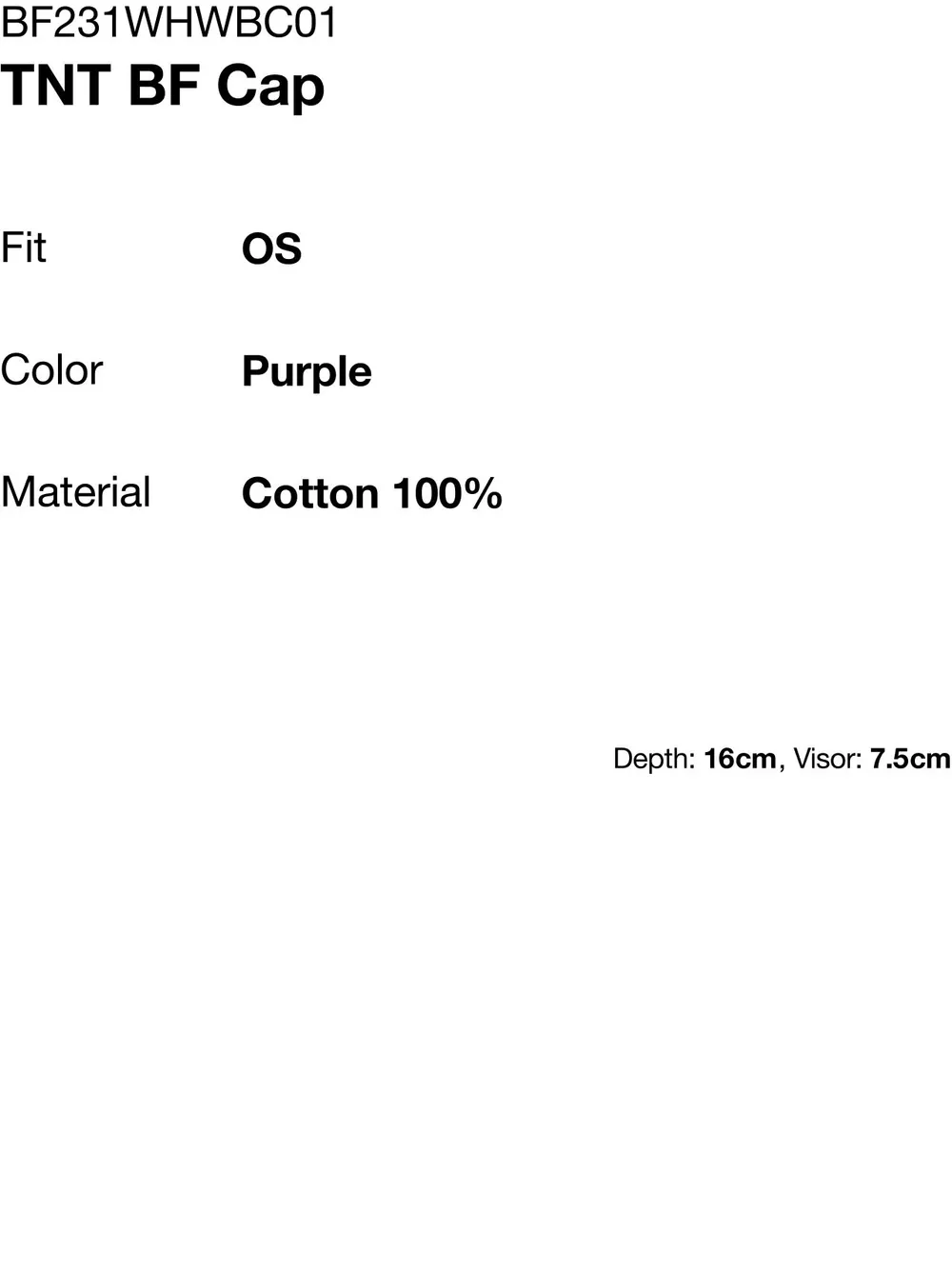 TNT BF Cap Purple - 감도 깊은 취향 셀렉트샵 29CM