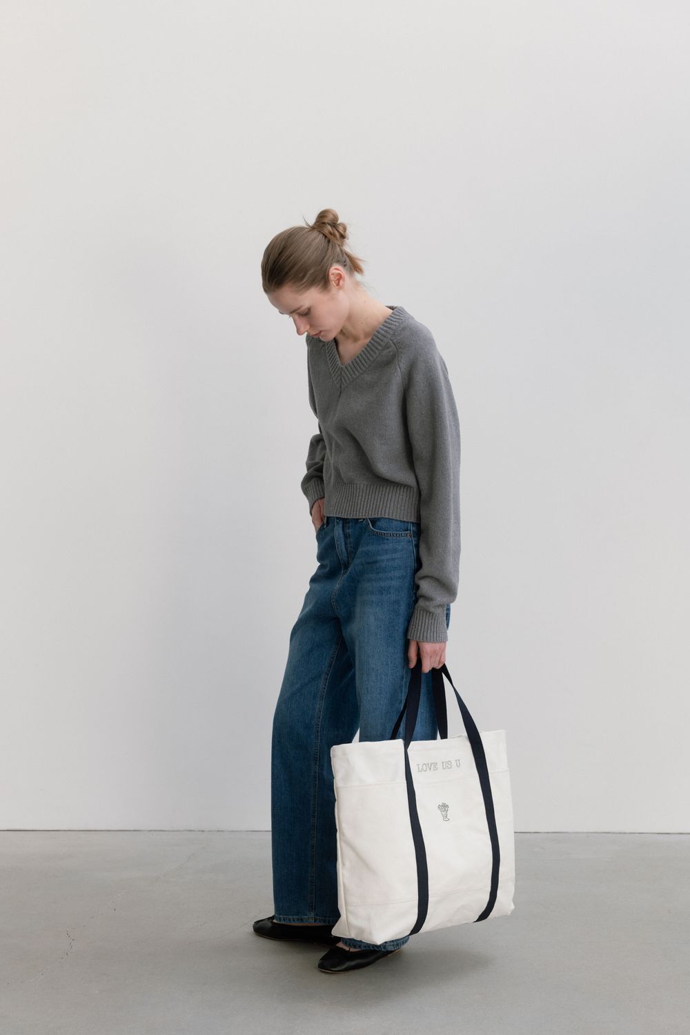 LOVE USU cotton campus bag (Ivory) - 감도 깊은 취향 셀렉트샵 29CM