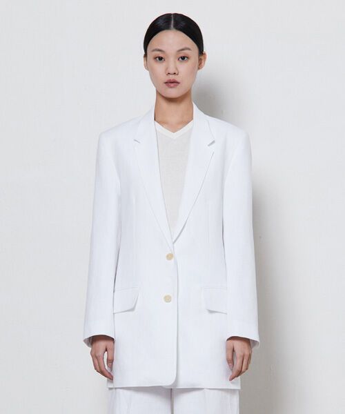 LINEN FABRIC JACKET_WHITE - 감도 깊은 취향 셀렉트샵 29CM
