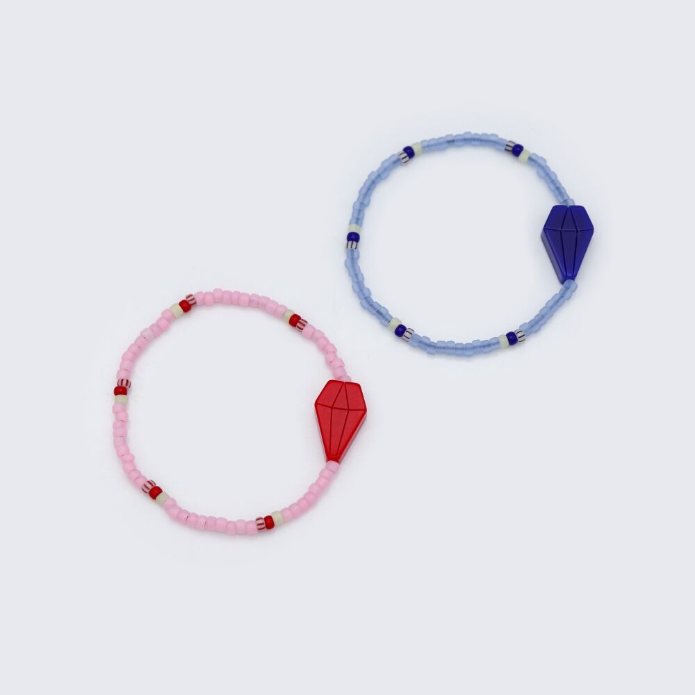 Acrylic dia charm color beads Bracelet 아크릴 다이아 참 컬러 비즈 팔찌 - 감도 깊은 취향 ...