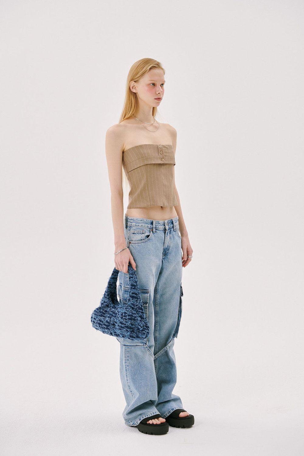 Rustling hand bag [Denim hairy] - 감도 깊은 취향 셀렉트샵 29CM