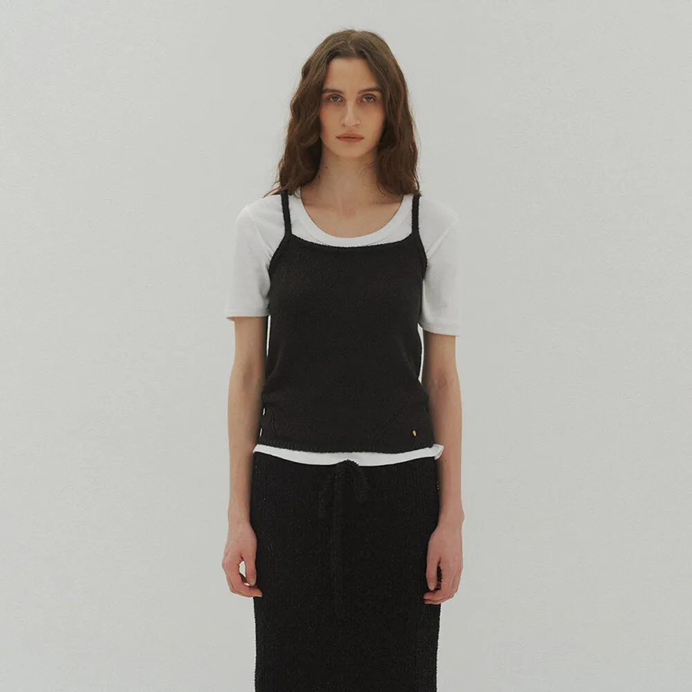 Rico Knit Tank Top in Black - 감도 깊은 취향 셀렉트샵 29CM