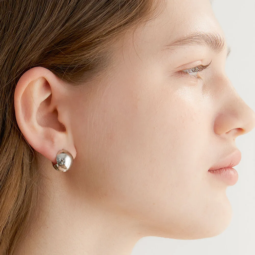 one touch ball earrings (E005_silver medium) - 감도 깊은 취향 셀렉트샵 29CM