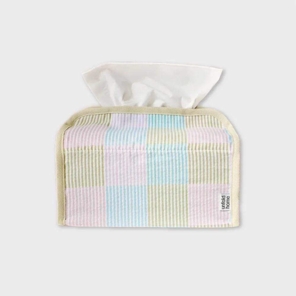 Patchwork tissue cover - pink (2sizes) - 감도 깊은 취향 셀렉트샵 29CM