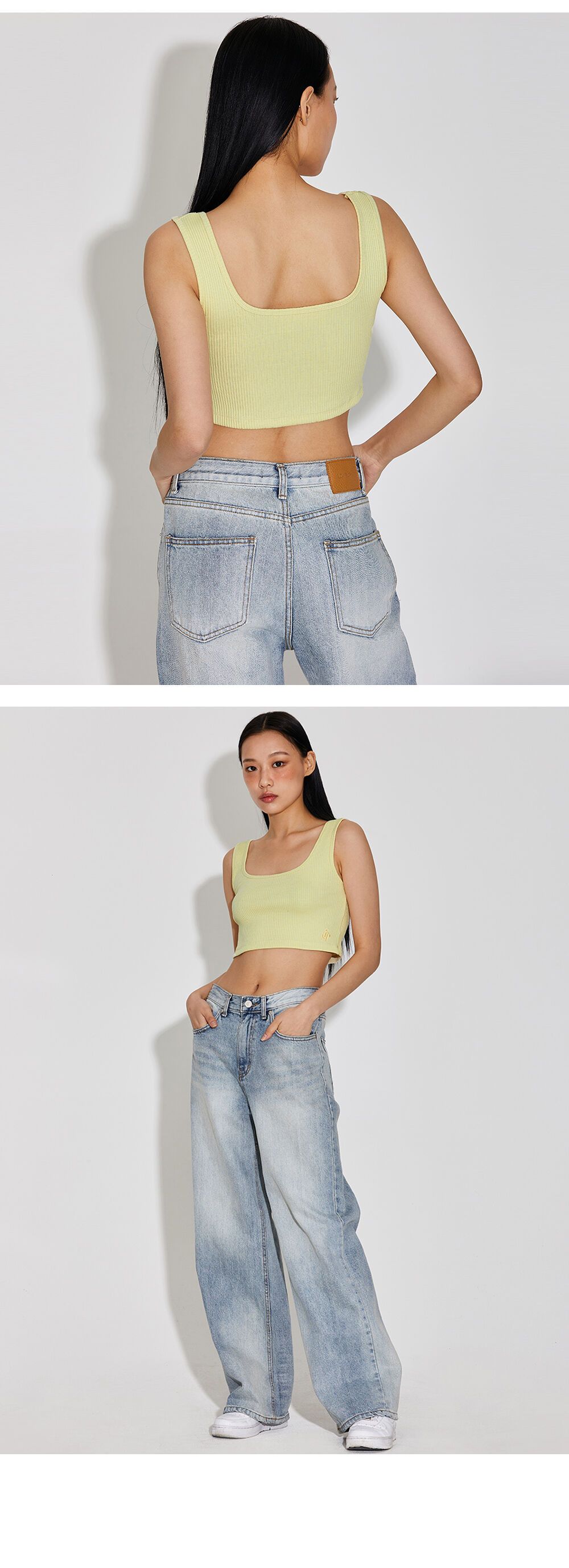 DEEP SQUARE NECK CROPPED TANK TOP_T316TP132 - 감도 깊은 취향 셀렉트샵 29CM