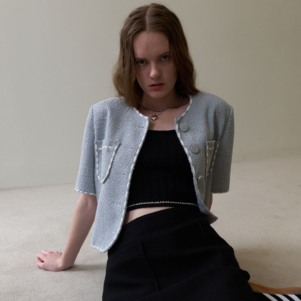 23 Summer_ Alry Blue Stitch Tweed Blazer - 감도 깊은 취향 셀렉트샵 29CM