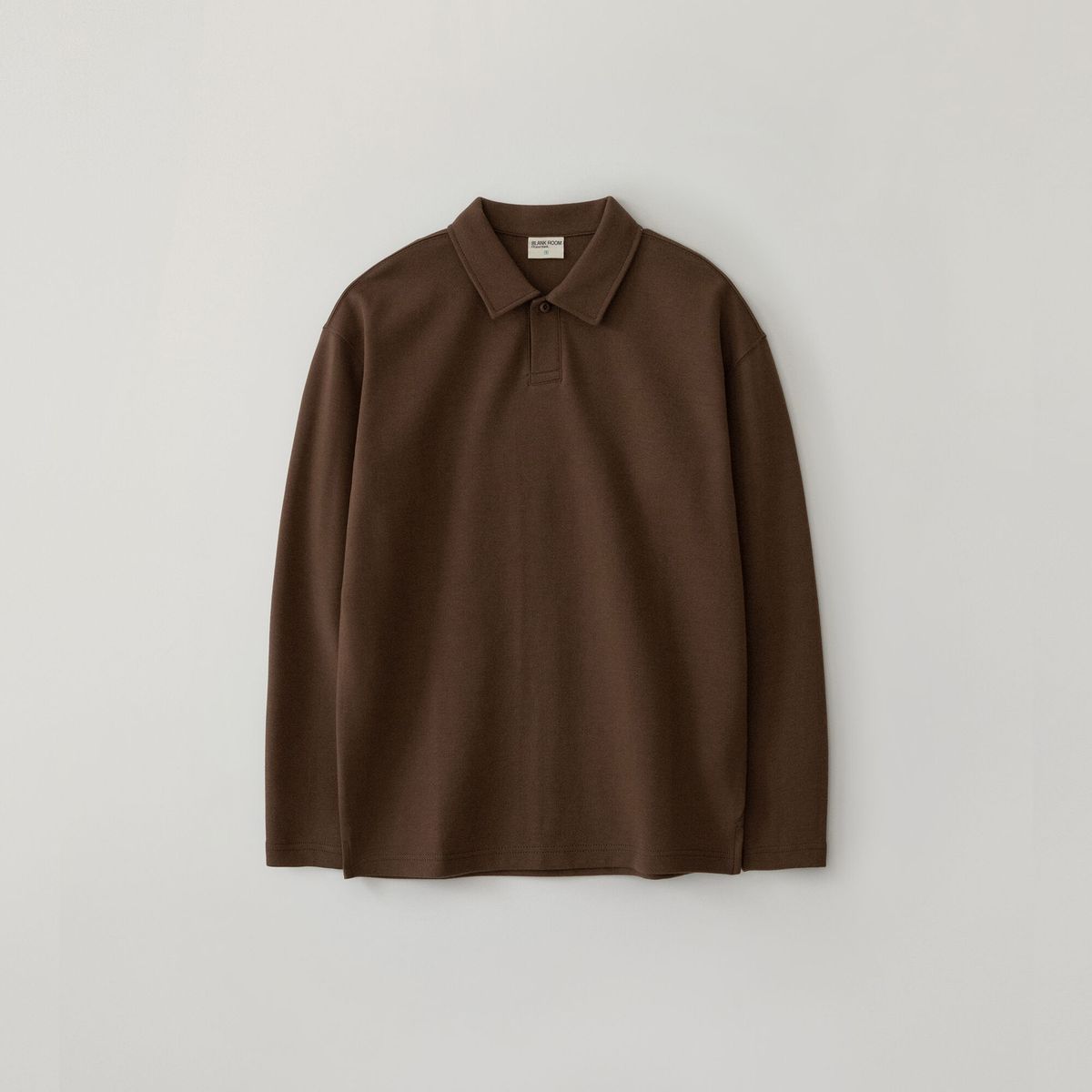 ONE BUTTON DOUBLE POLO SHIRT_BROWN - 감도 깊은 취향 셀렉트샵 29CM