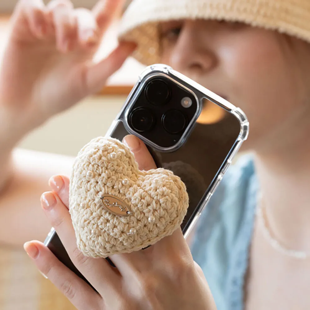 No.116 / Chubby Pearl Heart Griptok _ Cream (통통 하트 진주 그립톡) - 감도 깊은 취향 셀렉트샵 29CM