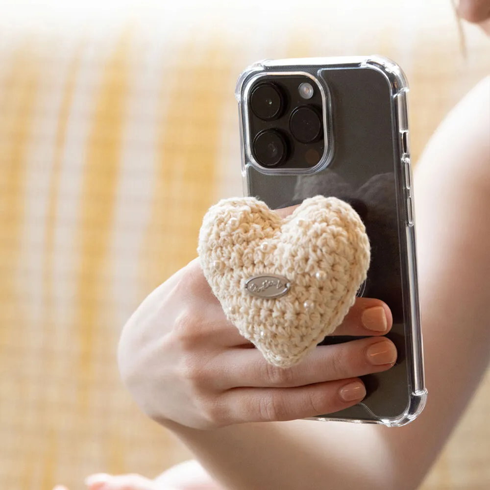 No.116 / Chubby Pearl Heart Griptok _ Cream (통통 하트 진주 그립톡) - 감도 깊은 취향 셀렉트샵 29CM