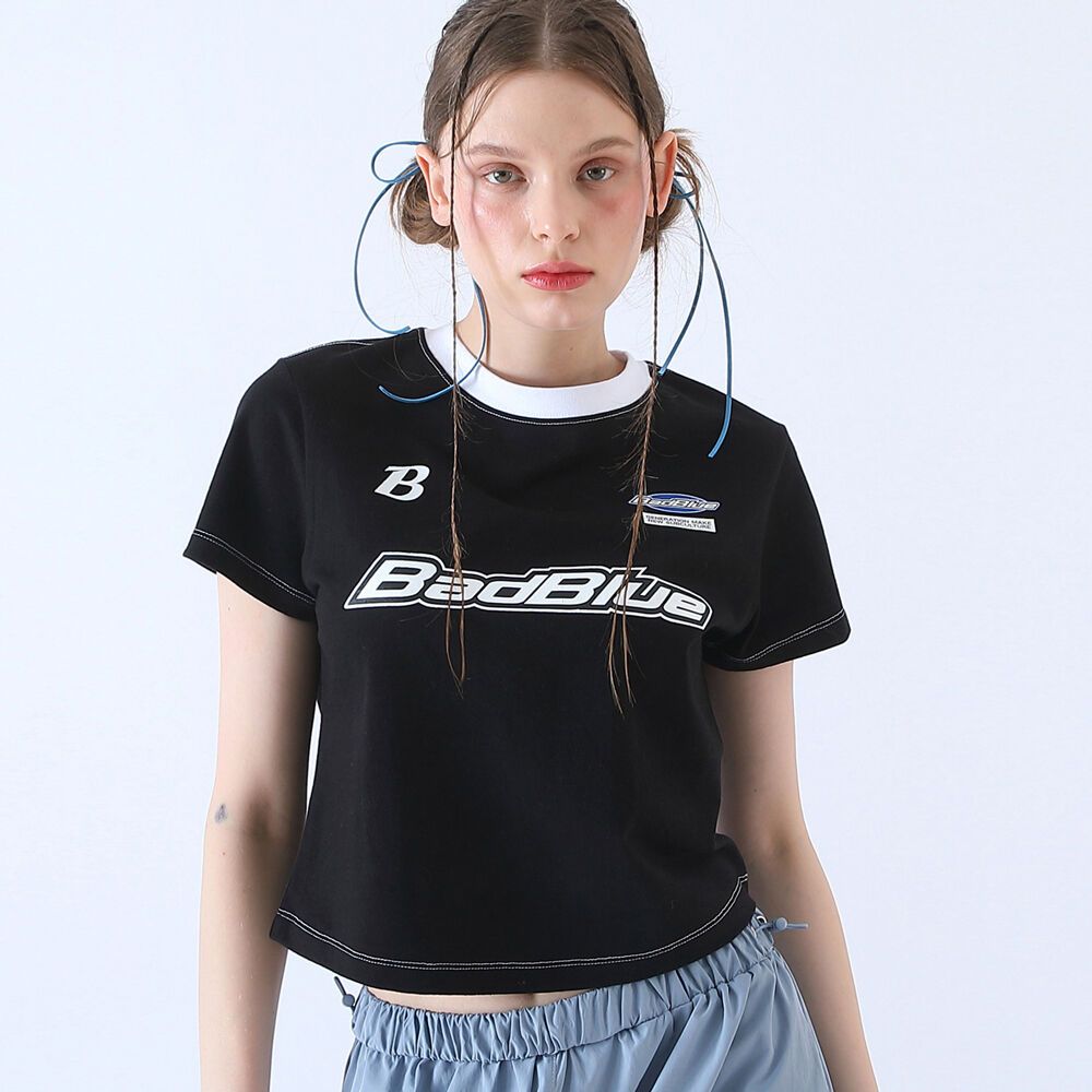 Racing Crop Tee Black - 감도 깊은 취향 셀렉트샵 29CM