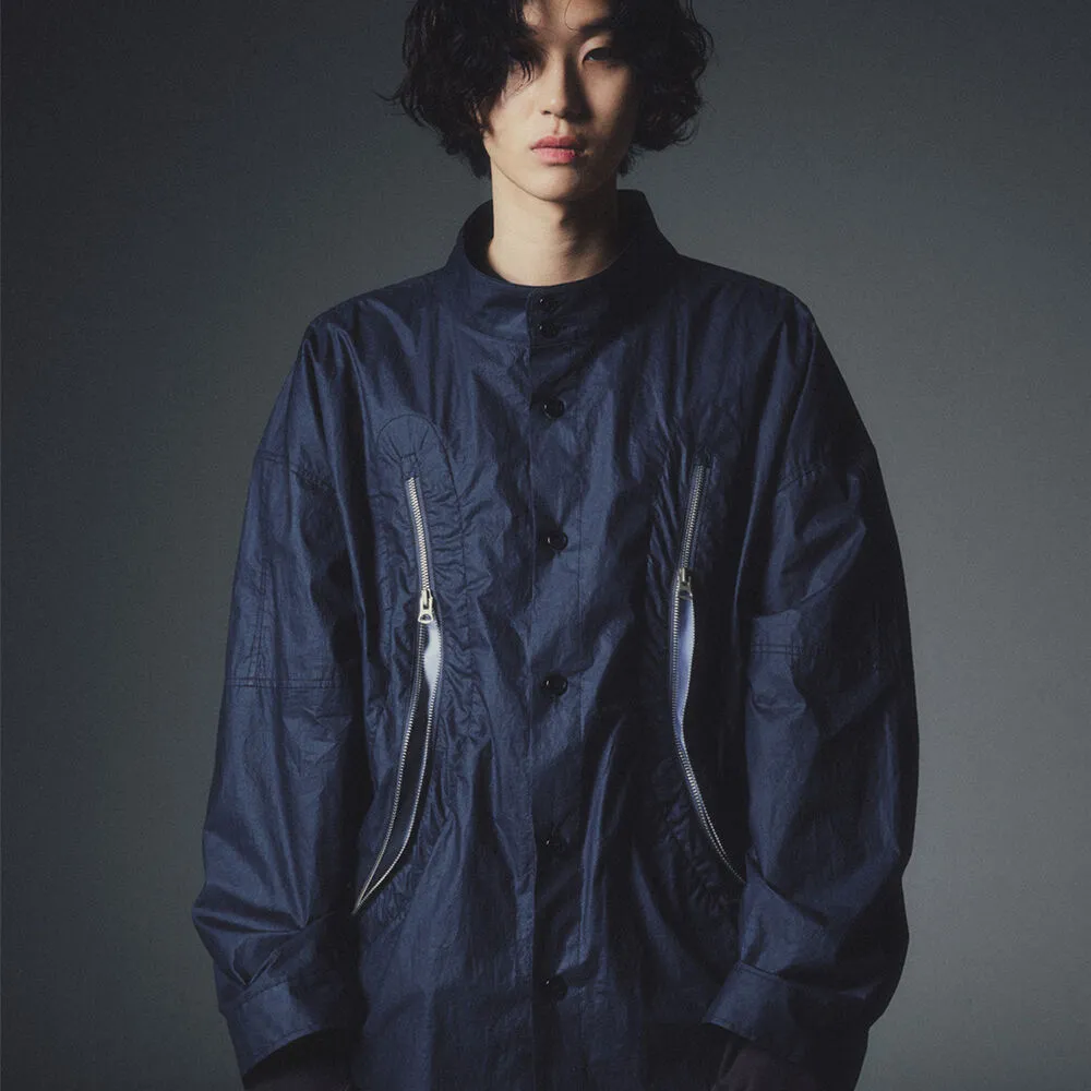 REXION CURVED ZIP-OVER SHIRT_NV - 감도 깊은 취향 셀렉트샵 29CM