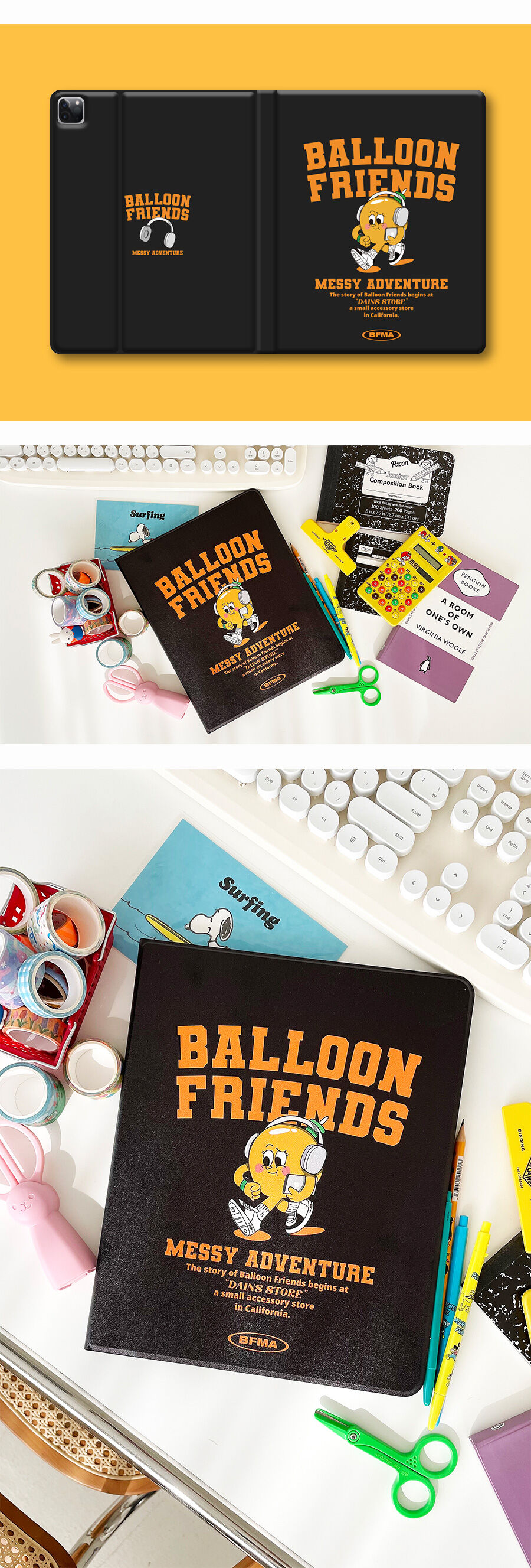 BFMA 아이패드 케이스 (pro,mini,air,7-9세대) - 헤드셋 렌지 black - 감도 깊은 취향 셀렉트샵 29CM