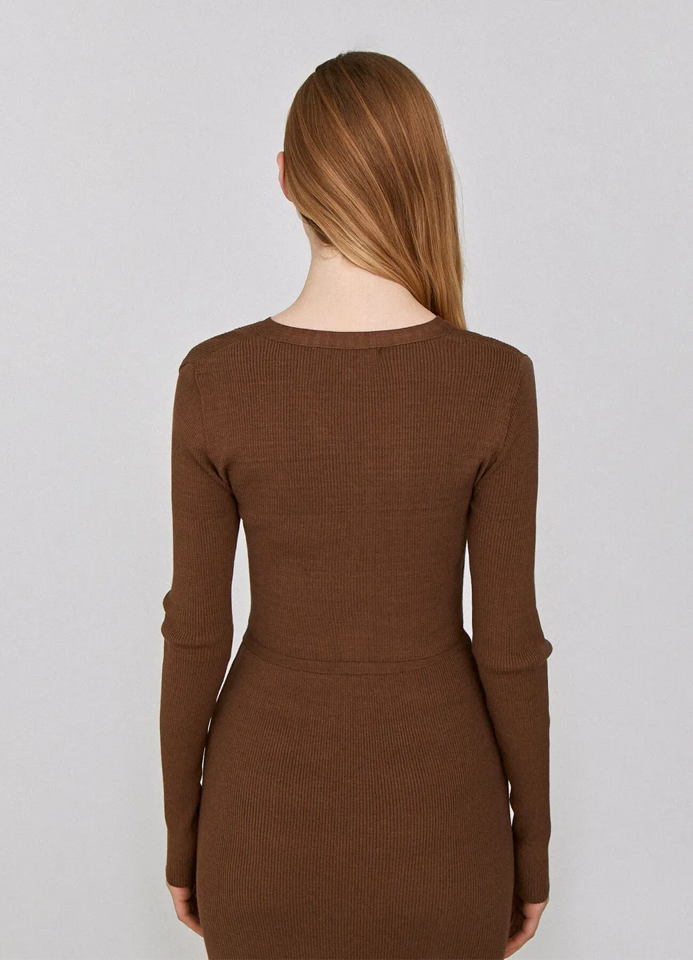 Brown V-neck Cropped Cardigans - 감도 깊은 취향 셀렉트샵 29CM