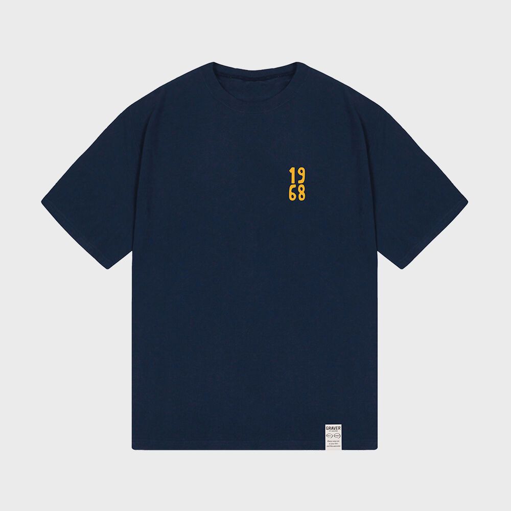 [ODNR-UNISEX]1968 사각 로고 반팔티_네이비 - 감도 깊은 취향 셀렉트샵 29CM