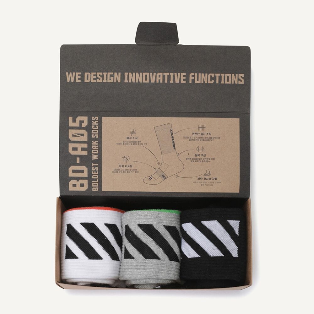 [A5] 워크 아치서포트 삭스 미드 (3-PACK)_2BLAX23003OTX - 감도 깊은 취향 셀렉트샵 29CM