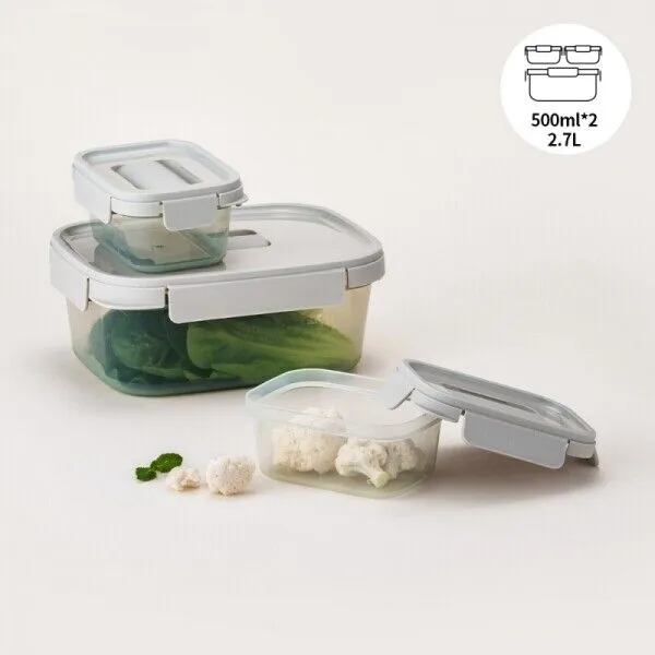 락앤락 포개어 보관하는 착착 밀폐용기 500ML 2P + 2.7L 1P (LTN350S3) - 감도 깊은 취향 셀렉트샵 29CM