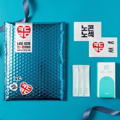 성년의날 선물세트 에어핏 초박형 콘돔 12p 젤 메시지스티커 감도 깊은 취향 셀렉트샵 29cm