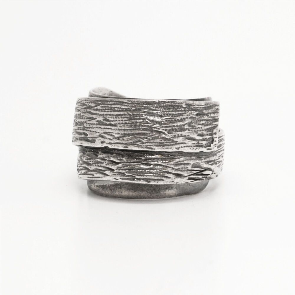 [Bㅁㅁ JungKㅁㅁㅁ, SUGㅁ 착용] HR 107R_Bold Rough Texture Ring (Silver 925) - 감도 깊은 취향 셀렉트샵 29CM