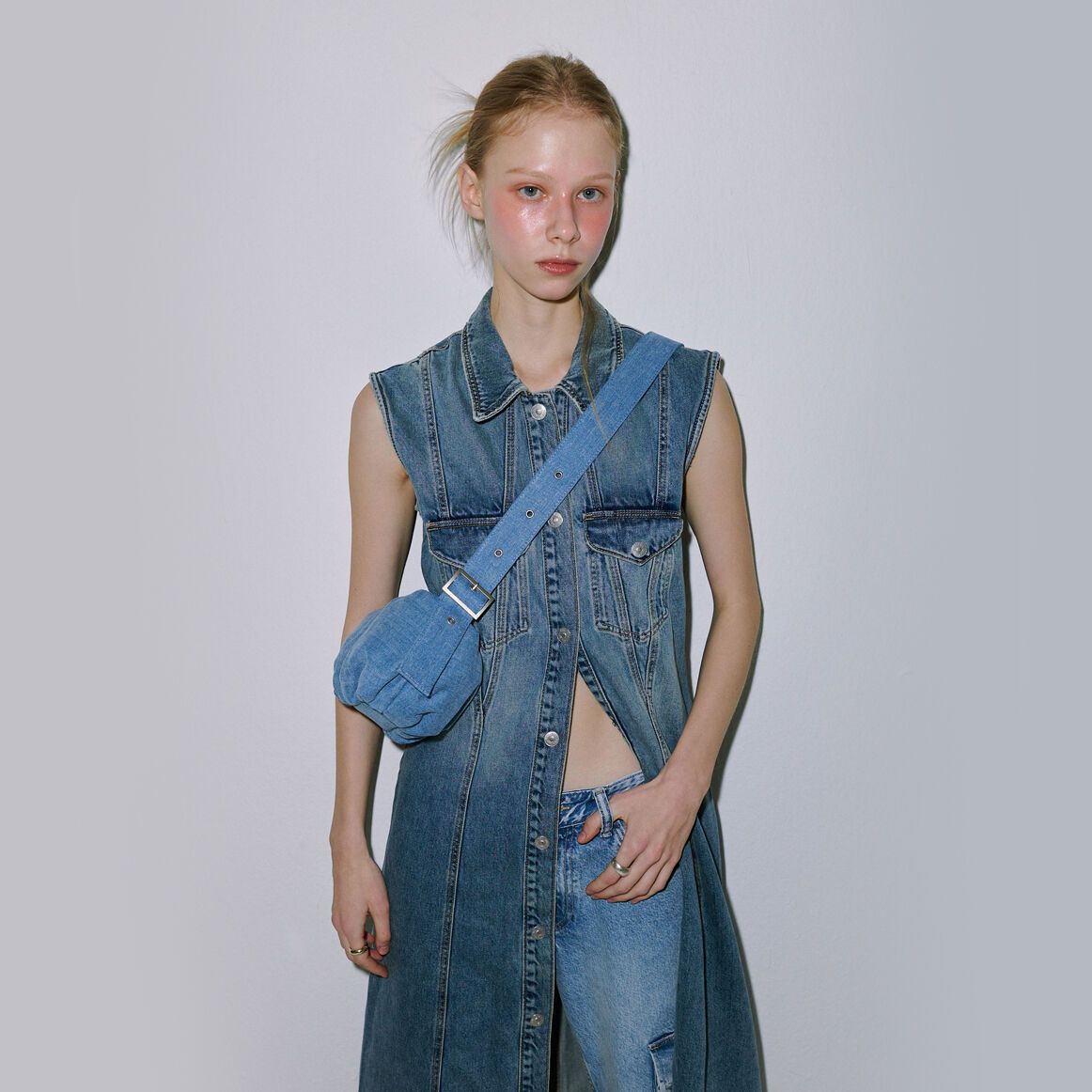 Rustling cross bag mini [Denim sky] - 감도 깊은 취향 셀렉트샵 29CM