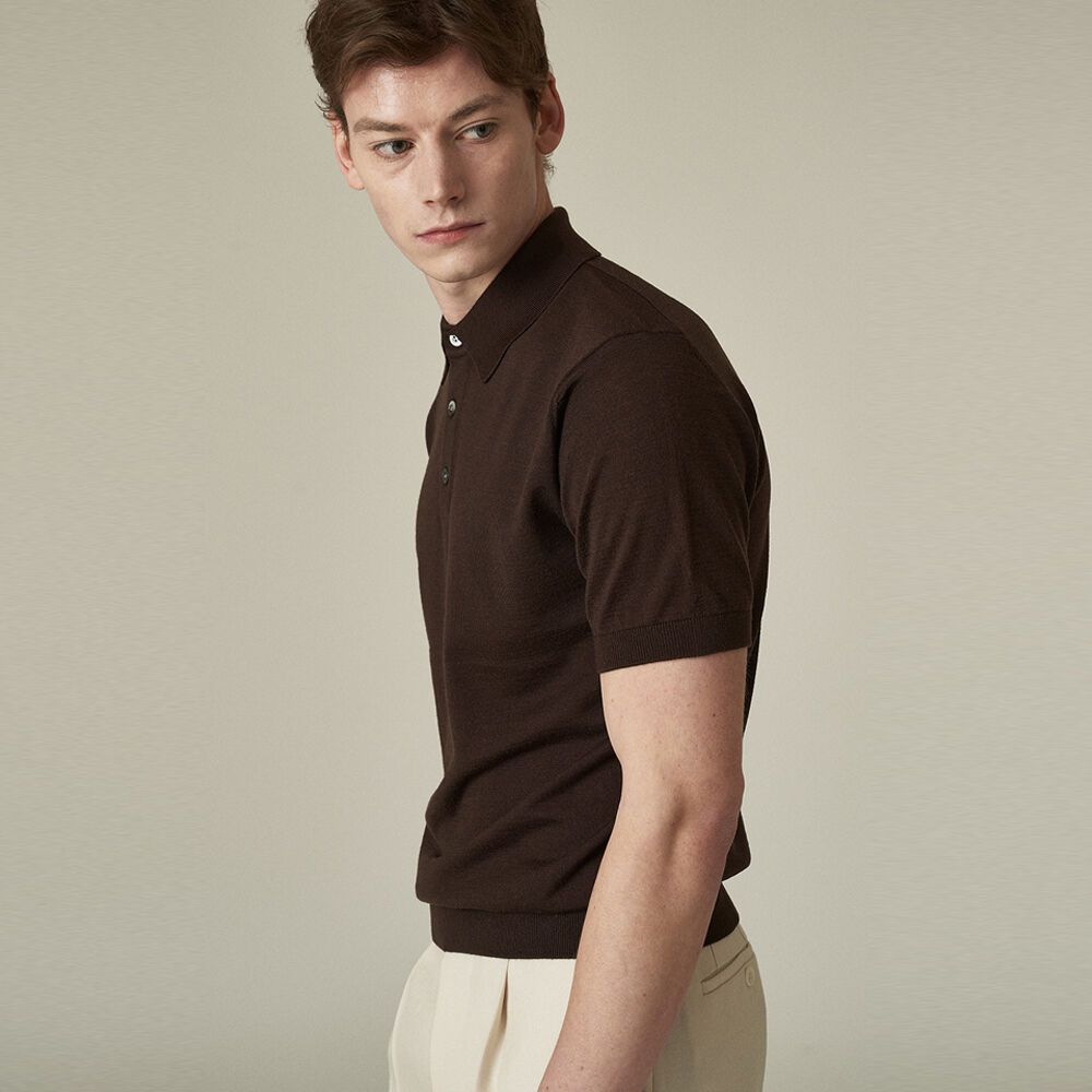 Silk Blended Half Polo_Dark Brown - 감도 깊은 취향 셀렉트샵 29CM