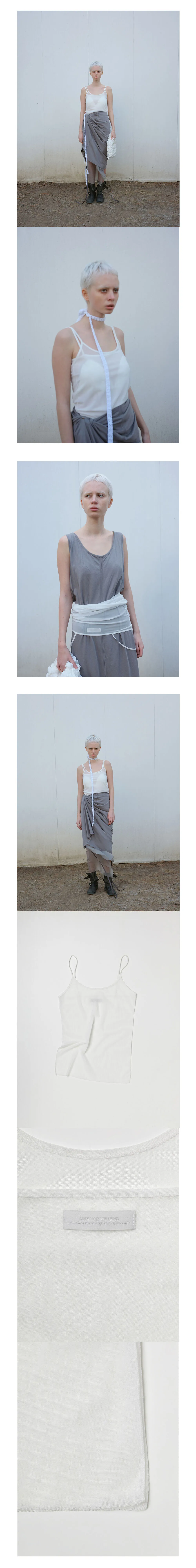 (5차 REORDER) MESH SLEEVELESS TOP IN WHITE - 감도 깊은 취향 셀렉트샵 29CM