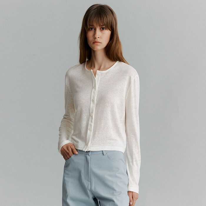 (3rd)Button Round Cardigan(Ivory) - 감도 깊은 취향 셀렉트샵 29CM