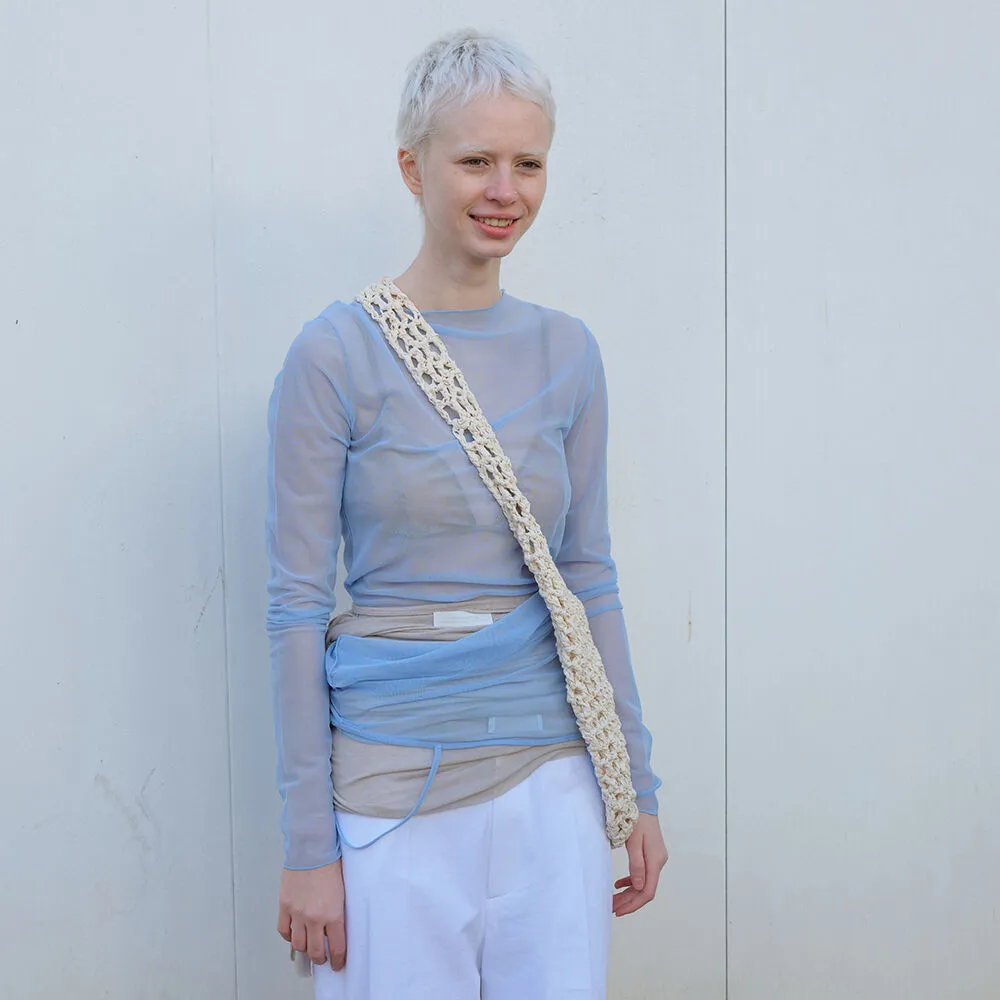 (4차 REORDER) MESH LONG SLEEVE TOP IN ICE BLUE - 감도 깊은 취향 셀렉트샵 29CM