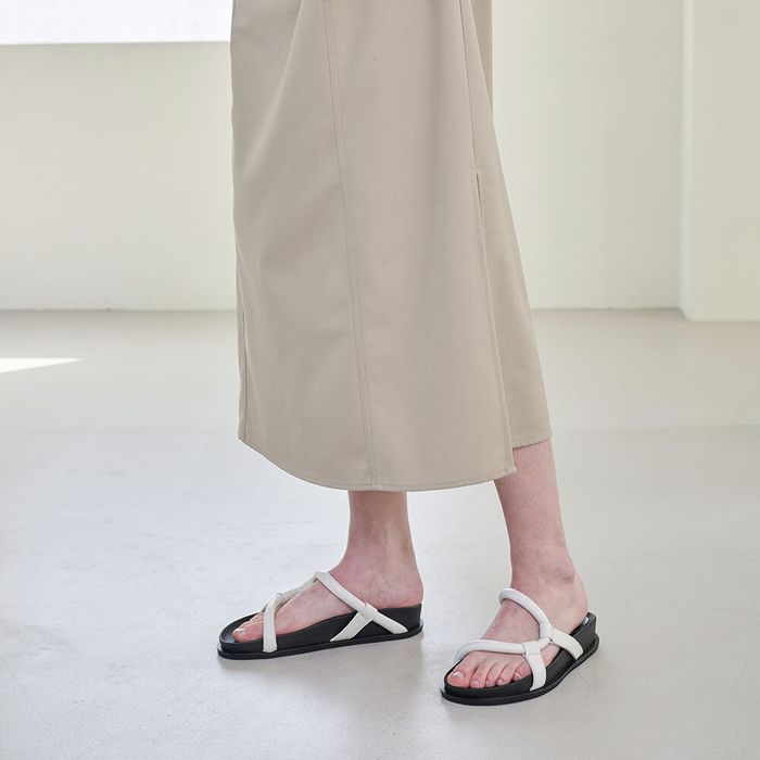 [blanc sur blanc] Milo Slides Leather Ivory - 감도 깊은 취향 셀렉트샵 29CM